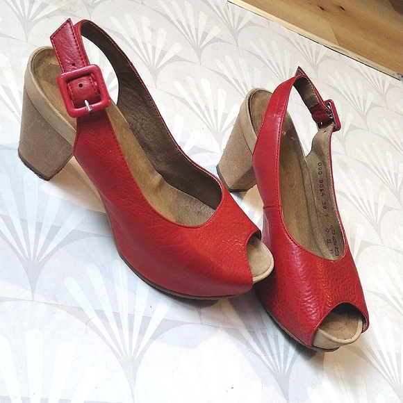rylko | Shoes | Rylko Red Slingback Heel | Poshmark